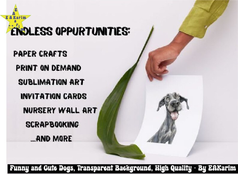 Funny and Cute Dog Clipart Bundle, Dogs PNG, Watercolor Puppy Graphics ...