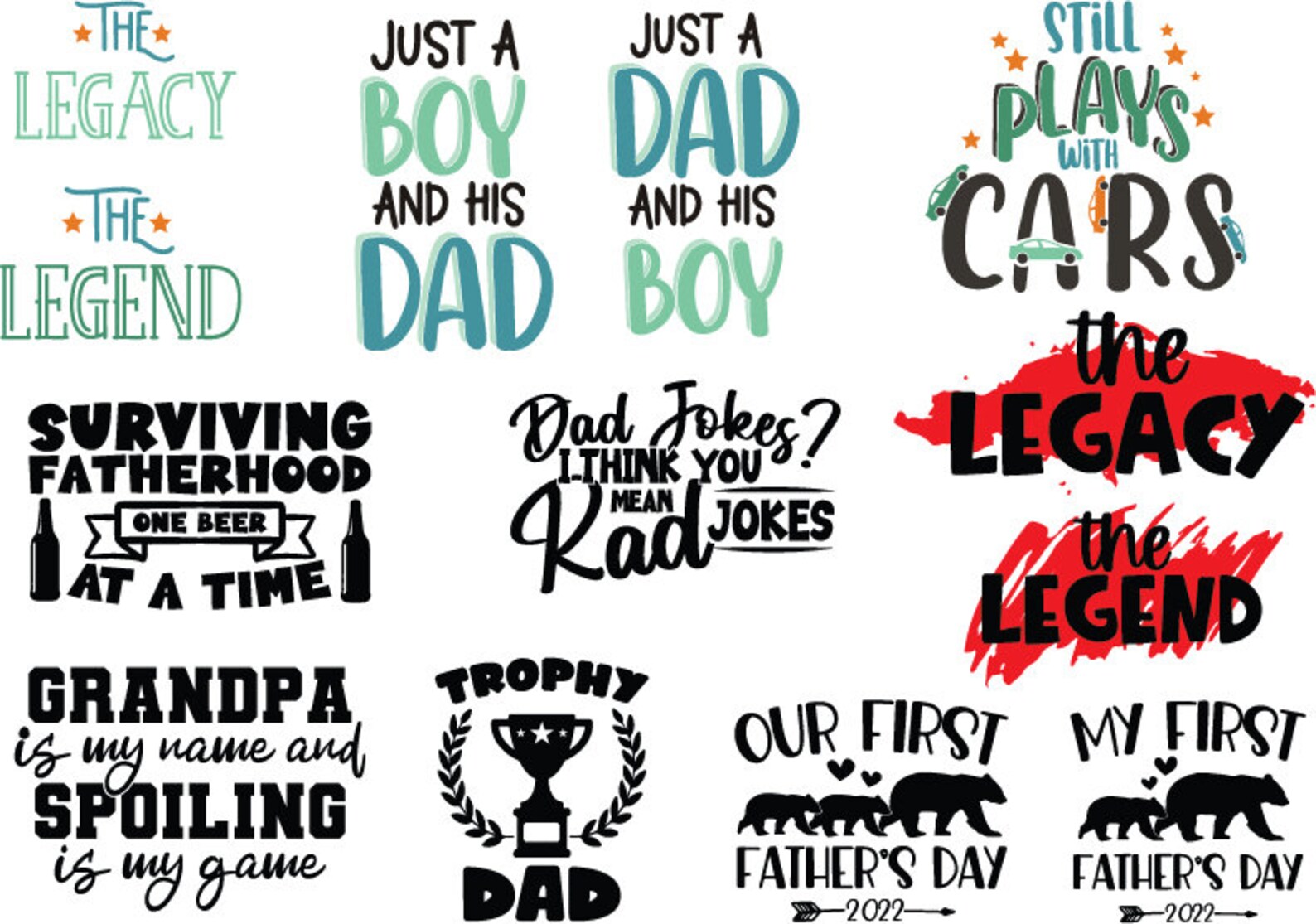FATHER SVG DAD Svg Father and Son Svg Png Eps Ai Dad - Etsy