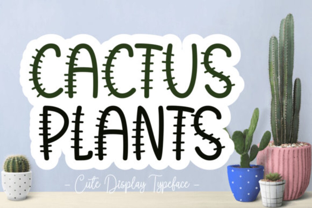 CACTUS FONT SVG, Cactus Alphabet, Cactus Letters and Numbers Svg for ...