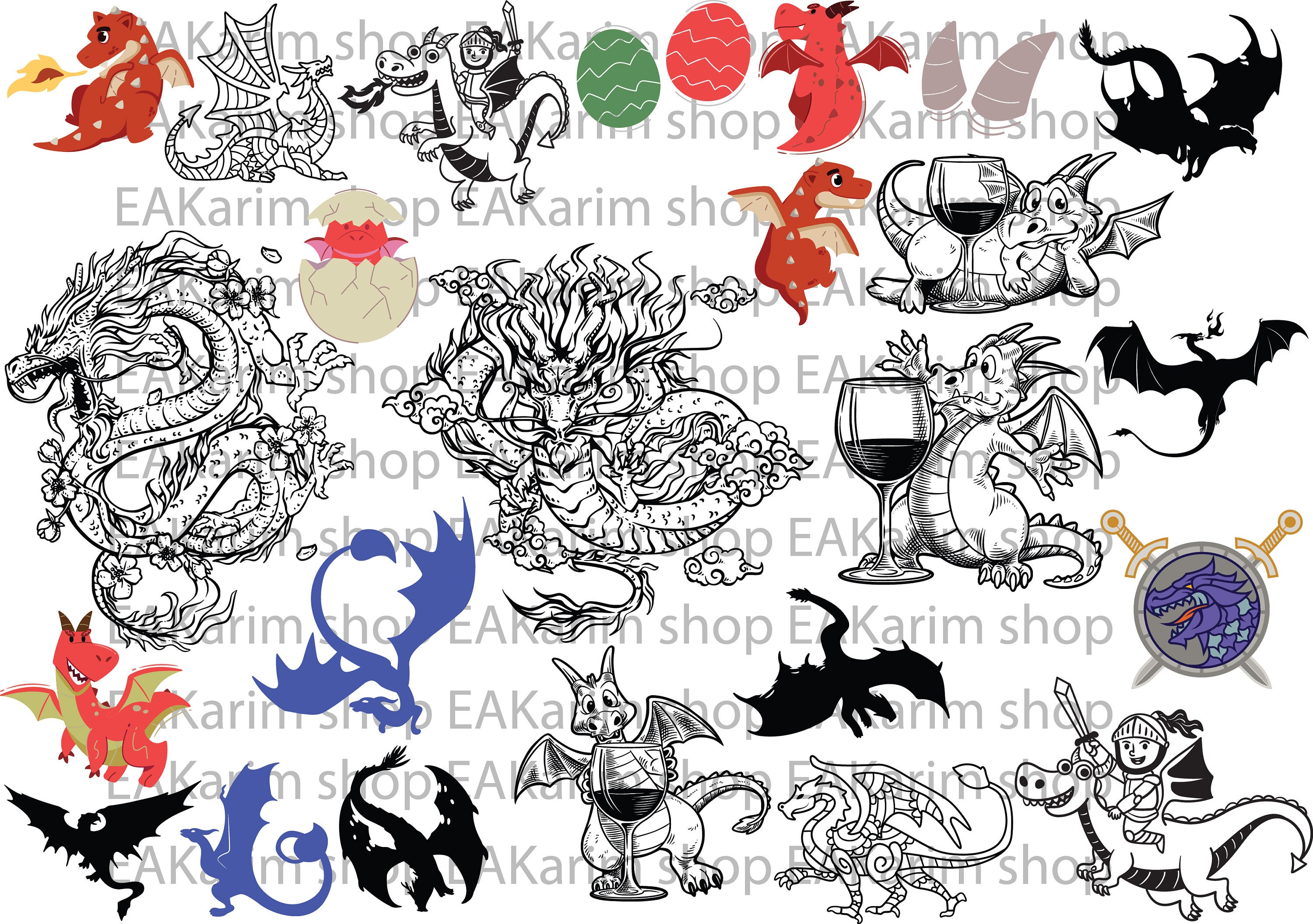 157 DRAGON SVG Bundle, Dragon Cut File, Dragon Svg, Dragons Head ...