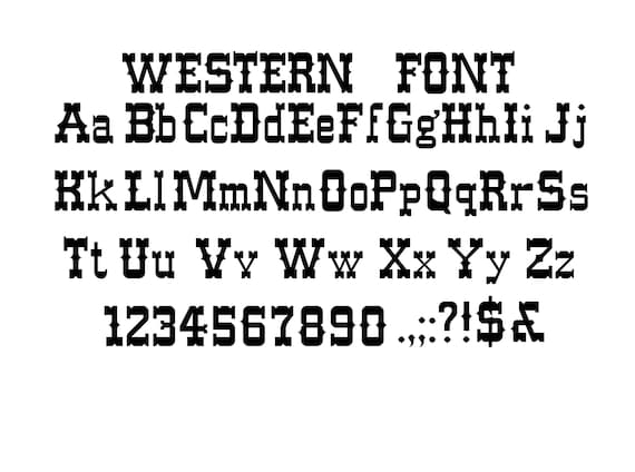 WESTERN FONT SVG Western Alphabet Western Letters and - Etsy Canada