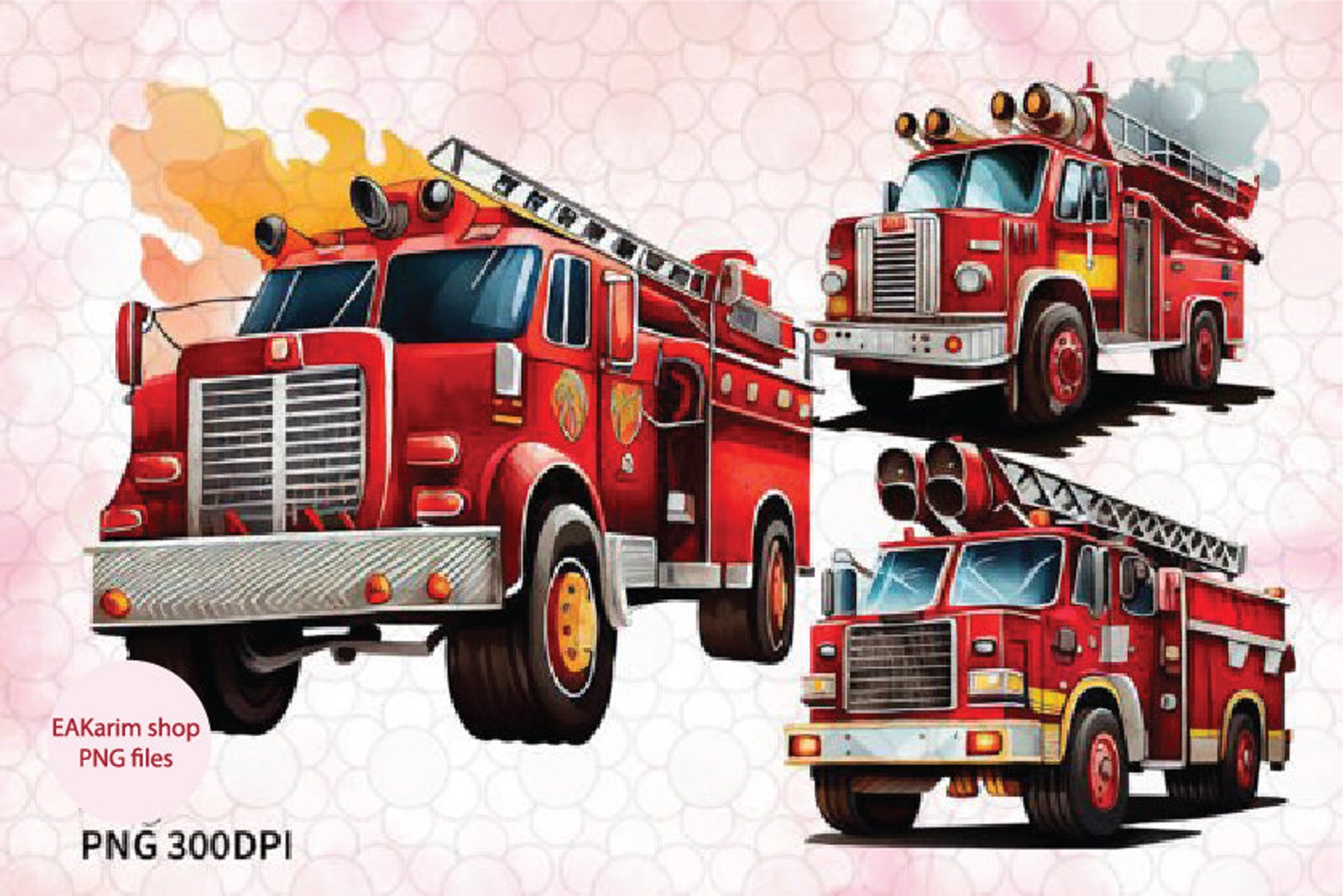 Fire Truck Watercolor, Fire Truck PNG Clipart, Fireman Fire Truck PNG ...