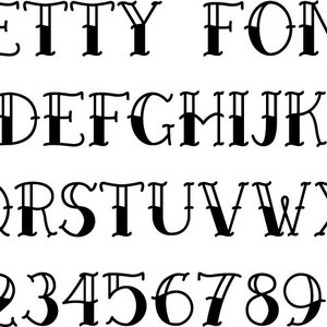 BETTY FONT SVG, Png, Betty Alphabet, Betty Letters and Numbers Svg for ...