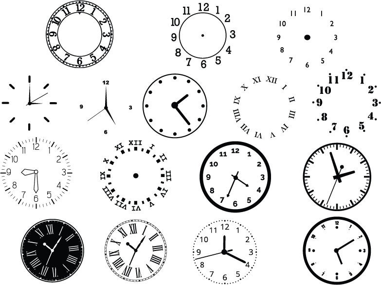53 CLOCK FACE SVG Clock Svg Clock Face Clipart Bundle Cut - Etsy UK