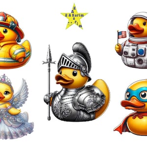 Rubber Duck Clipart Bundle Png, Duck Tshirt, Duck Tshirt Png, Rubber ...