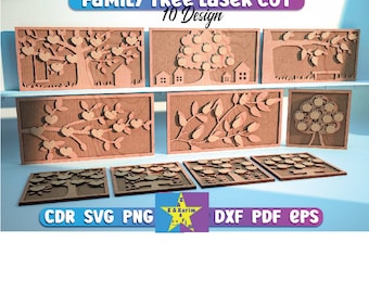 Family Tree, Wooden Tree, DXF Files for Laser, CNC Router and Laser ...
