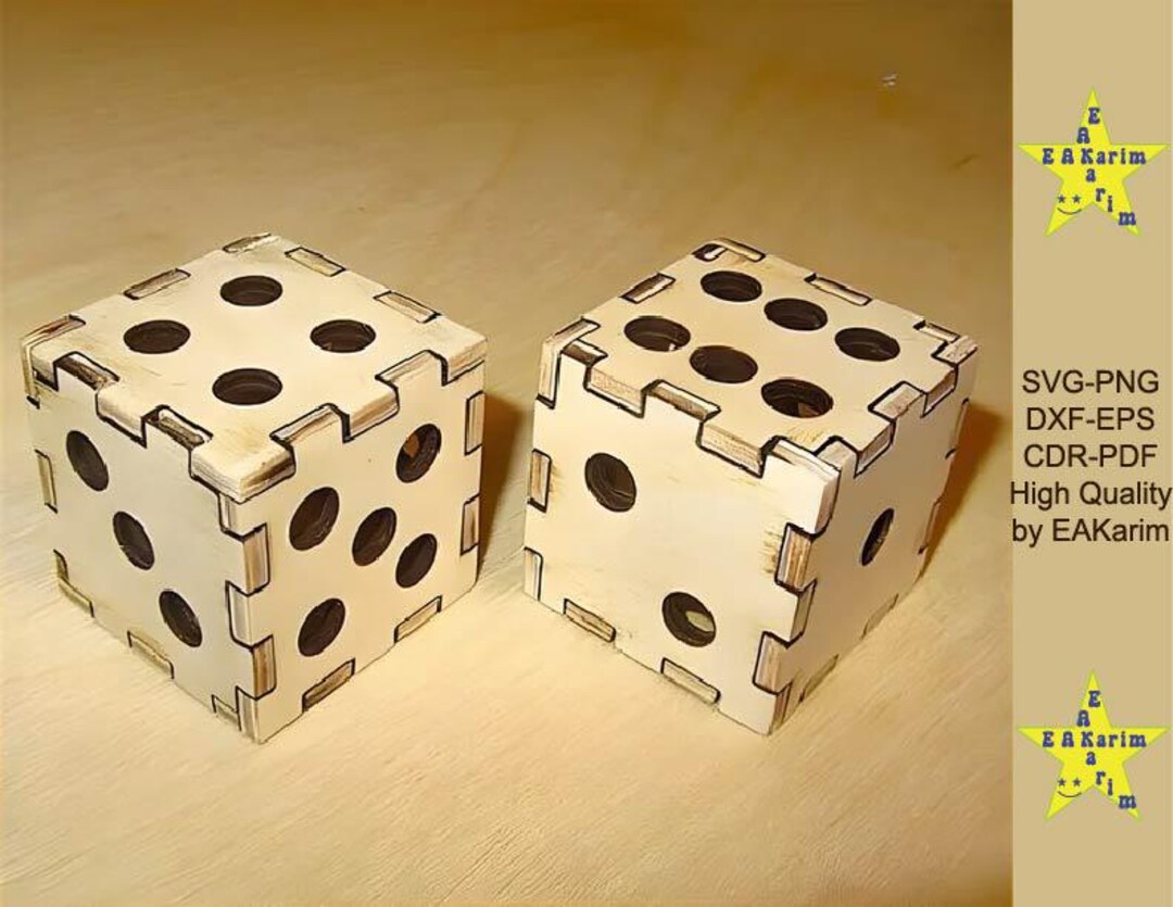 Wooden Dice Set SVG Laser Cutting Files, Perfect for Games ...