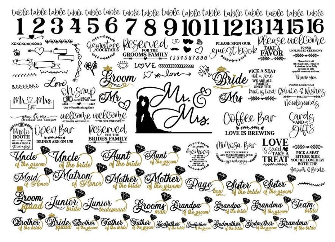 WEDDING Sign SVG Bundle, Wedding Svg Files, Welcome to Our Wedding ...