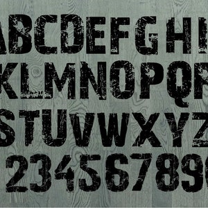 VARSITY DISTRESSED FONT Svg, Png. Varsity Distressed Letters and ...