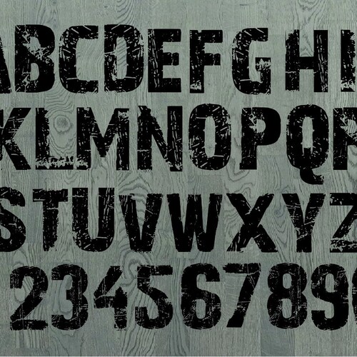 VARSITY DISTRESSED FONT Svg Png. Varsity Distressed Letters - Etsy