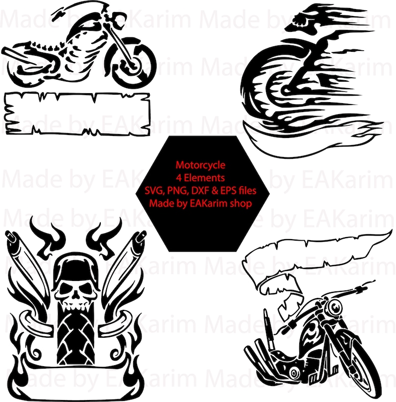 Motorcycle SVG - Ghost Rider Svg Motorcycle Digital File - Motor Bıke ...