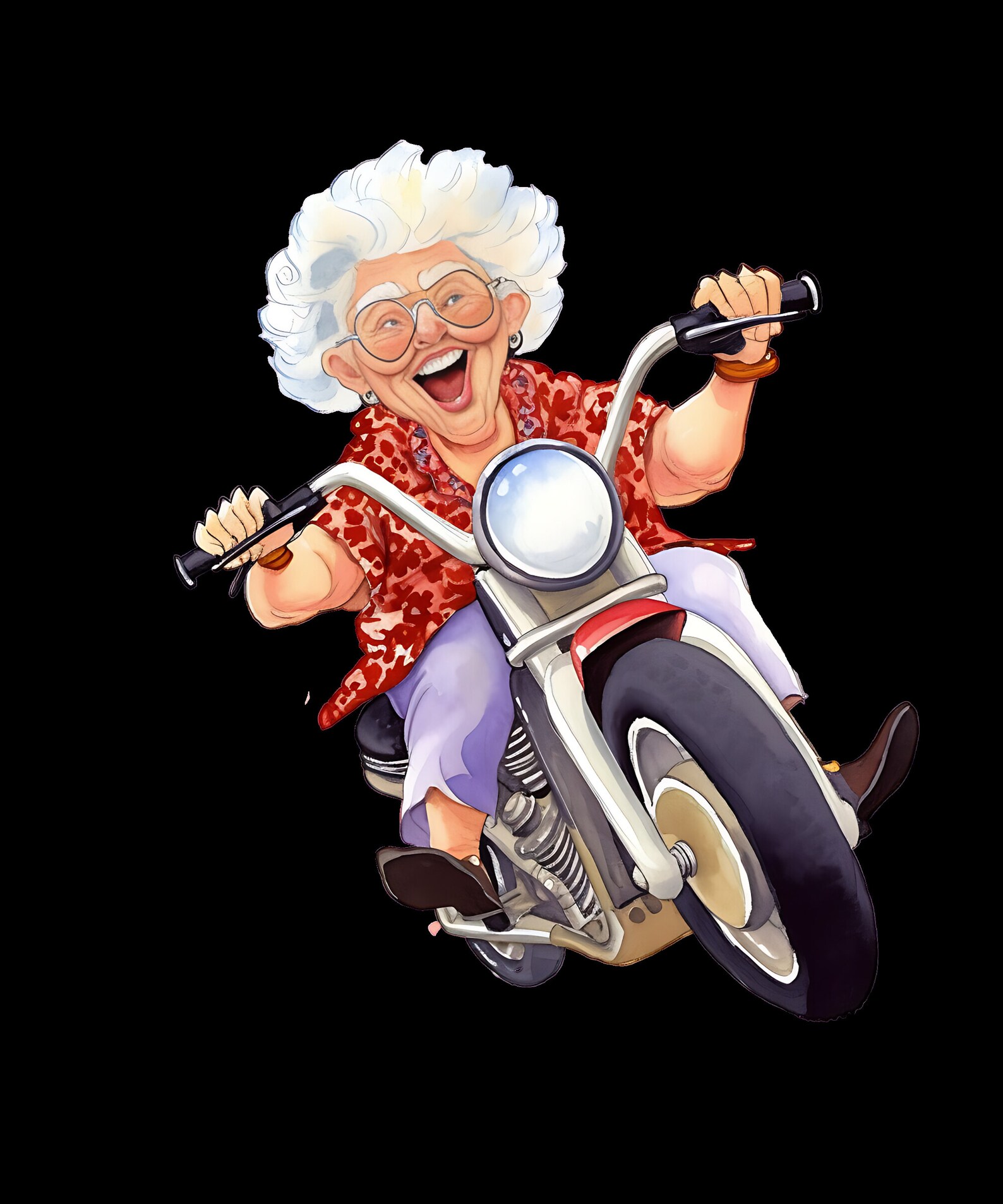 Funny Grandma Watercolor Sublimation Cute Clipart Grandfather Clipart ...