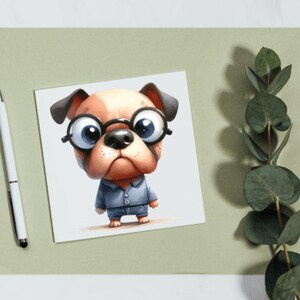 Funny and Crazy Dog Clipart Bundle, Dogs PNG, Watercolor Puppy Graphics ...