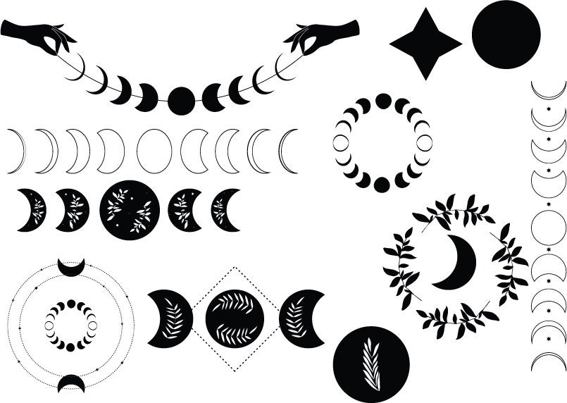 MOND SVG | CELESTIAL SVG | Mystischer Mond Clipart | Stern svg | Mond ...
