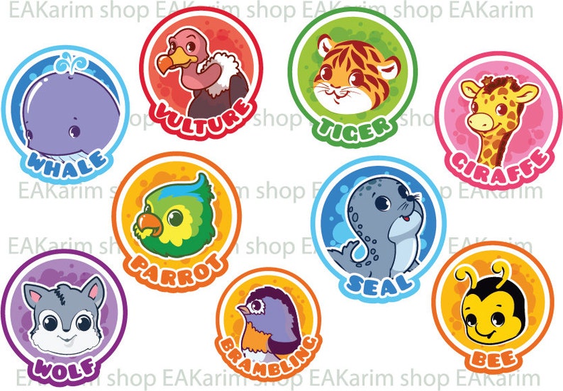 ANIMALS CUTE SVG, Animal Lover Svg, Cartoon, Animals Svg Bundle, Cute ...