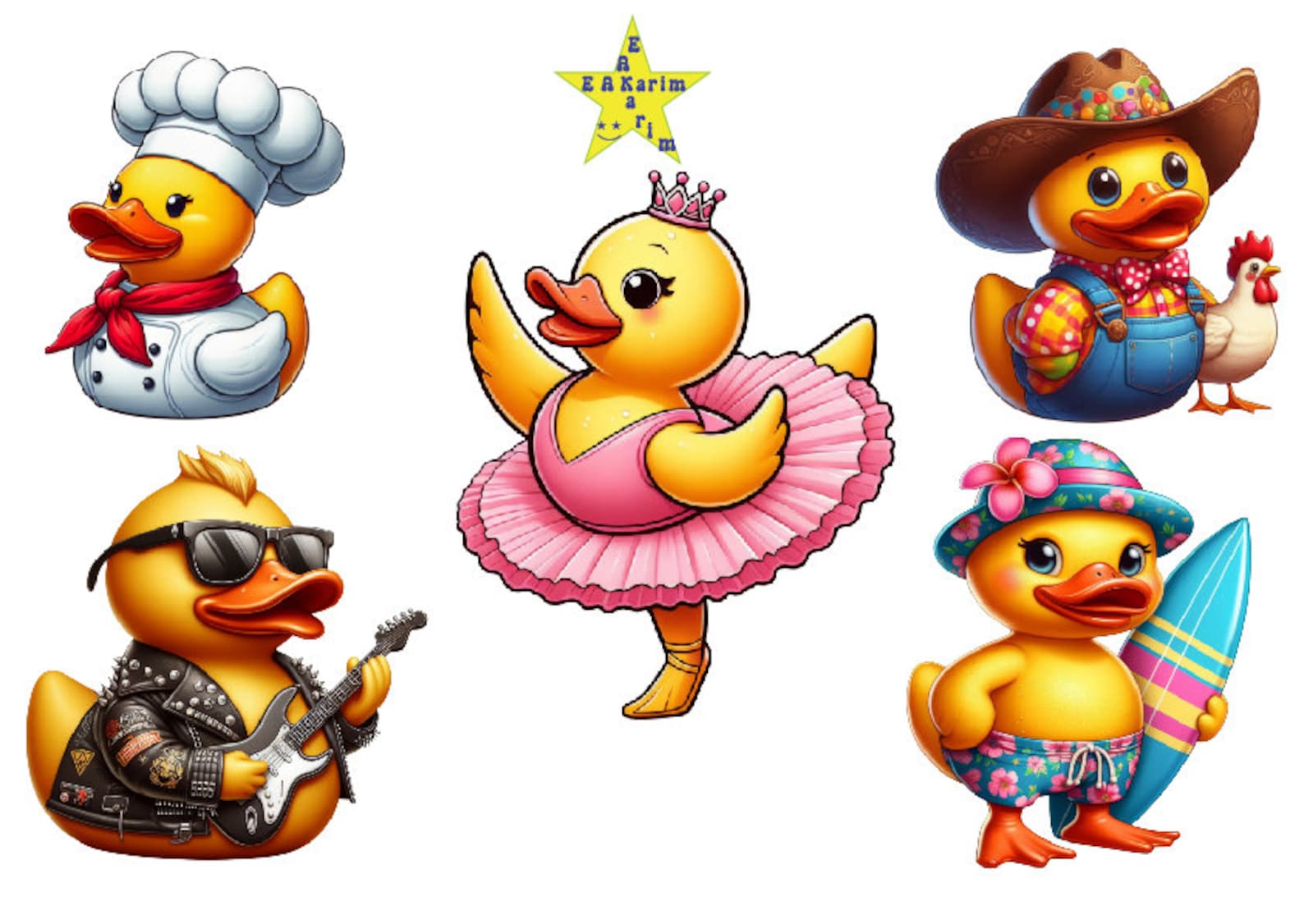 Rubber Duck Clipart Bundle Png, Duck Tshirt, Duck Tshirt Png, Rubber ...