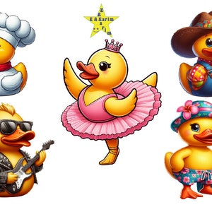 Rubber Duck Clipart Bundle Png, Duck Tshirt, Duck Tshirt Png, Rubber ...