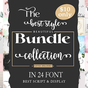 Handlettered Font Bundle Font Bundle, Handwritten Font, Calligraphy Font, Script Font, Cricut ...