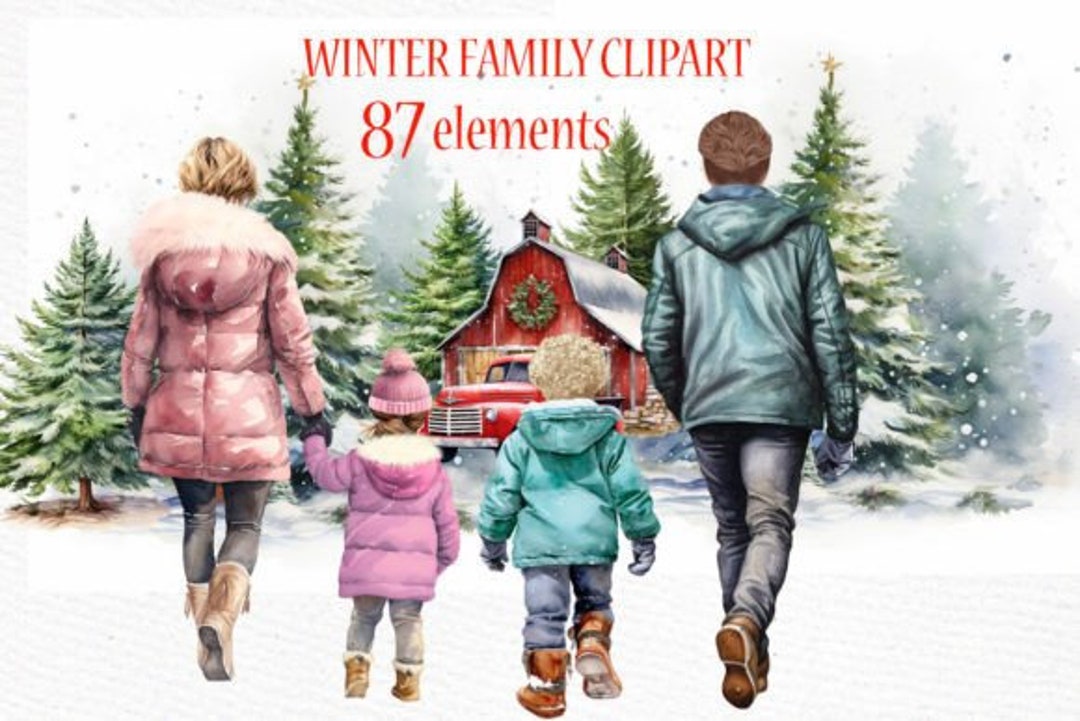 Christmas Family Clipart: "family Clipart" Winter Family Winter ...