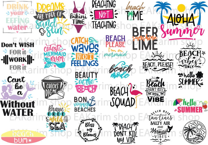 250 SUMMER SVG BUNDLE Summer Svg Beach Svg Summertime Svg - Etsy Canada