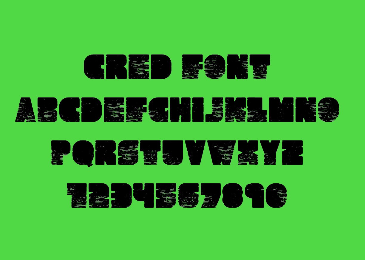 CRED FONT SVG Png Alphabet Clipart Svg Schriftart für | Etsy