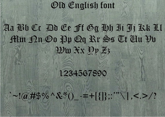 OLD ENGLISH FONT Svg Png Old English Alphabet Clipart - Etsy