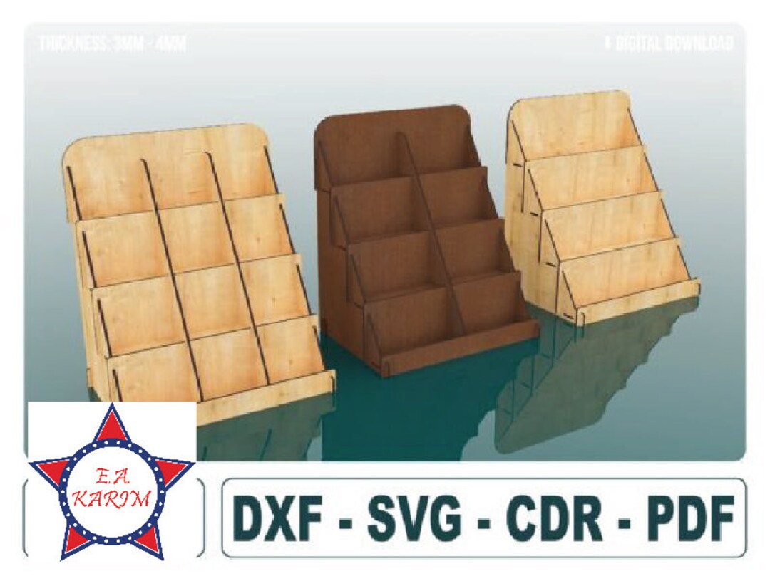 SHELF DISPLAY STAND Laser Cut, Svg, Pdf, Dxf, Cdr Files, Instant ...