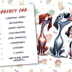 Funny and Crazy Dog Clipart Bundle, Dogs PNG, Watercolor Puppy Graphics ...