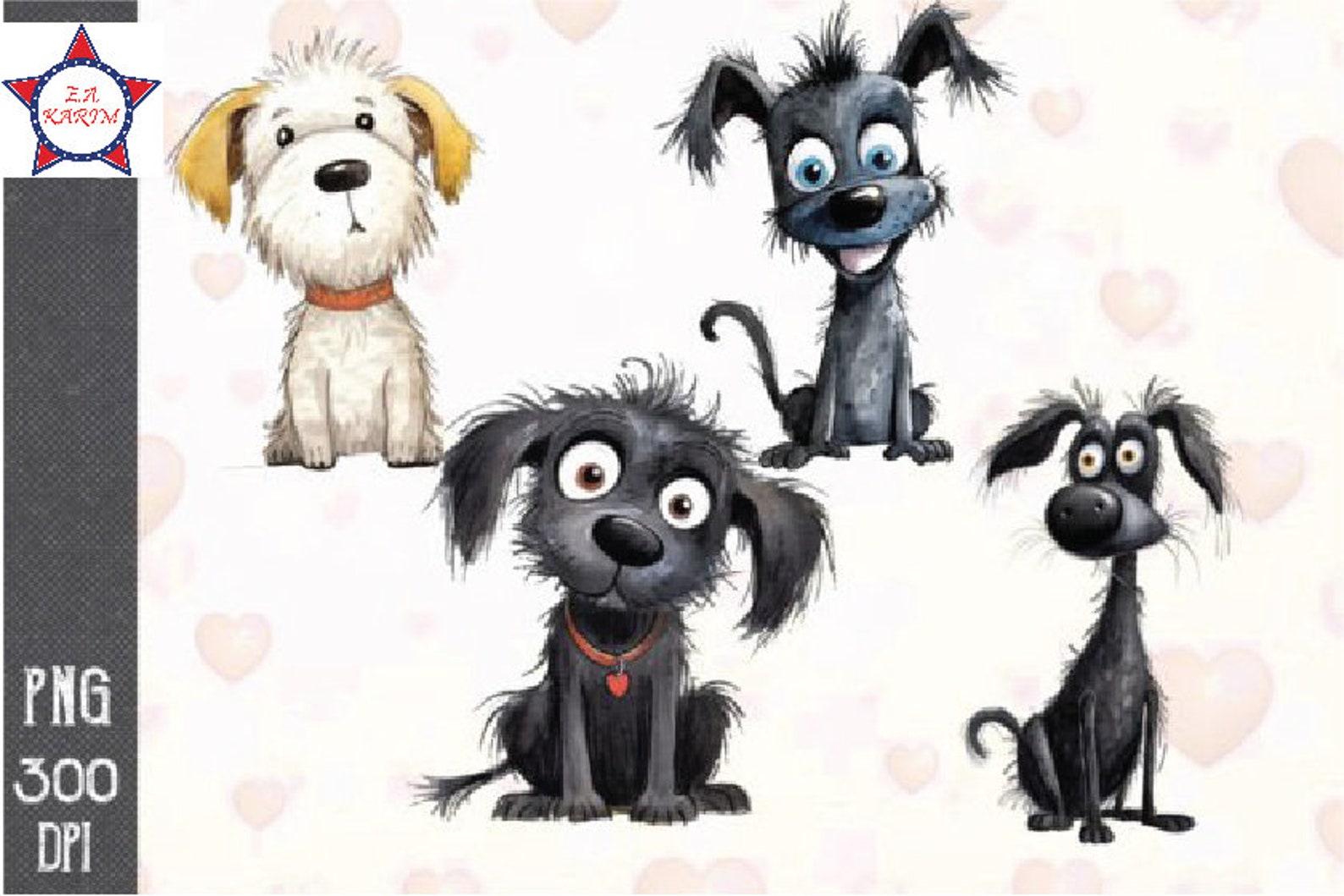 Dogs in Childrens Story Png, Puppy, Pets Clipart Bundle, Cute Dogs ...