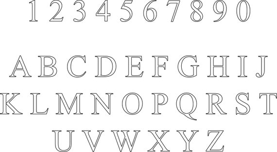 Times New Roman Outline Font