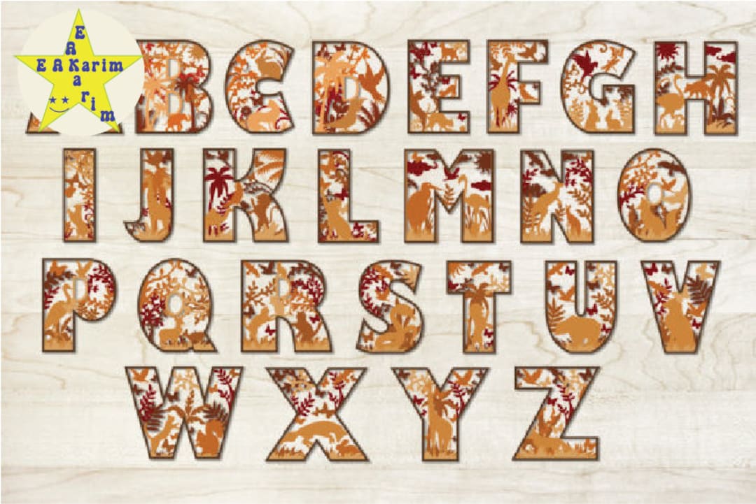 LETTERS Laser Cut Files DXF Alphabet SVG File for Glowforge, Laser Cut ...