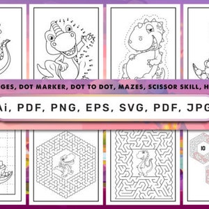 ACTIVITY BOOK, Kids Activities, Mazes, Dot Marker Printable Activity ...