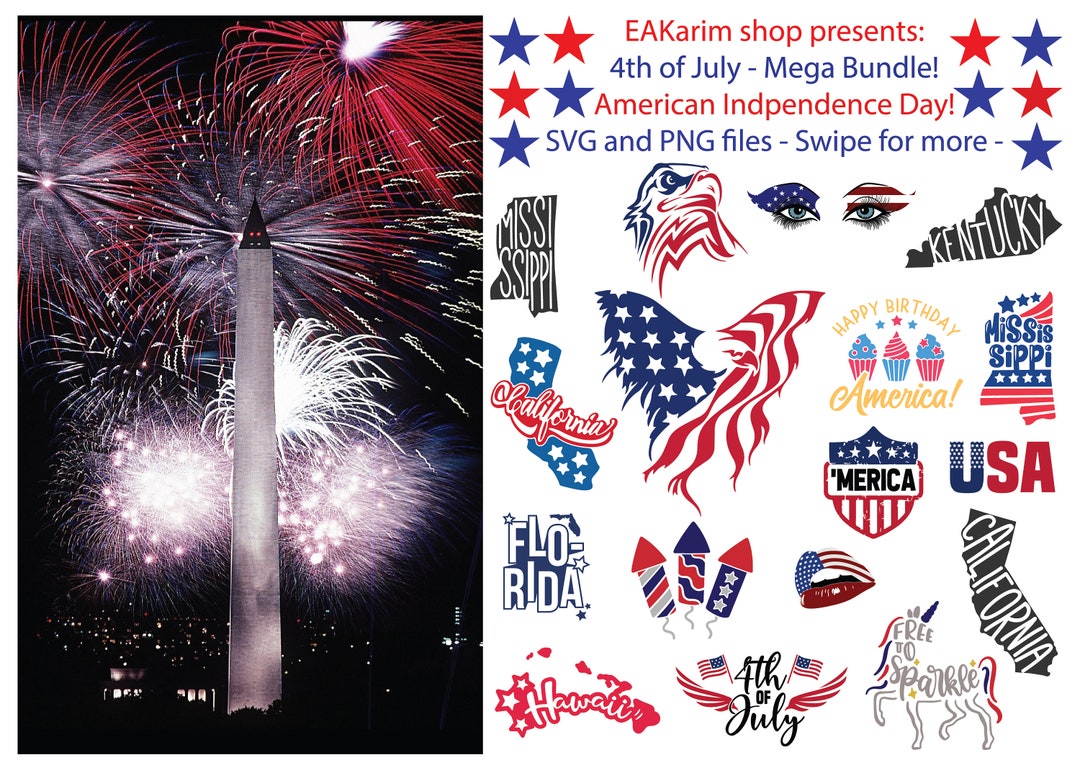4th of July SVG Bundle, July 4th SVG, Fourth of July Svg, Independence ...