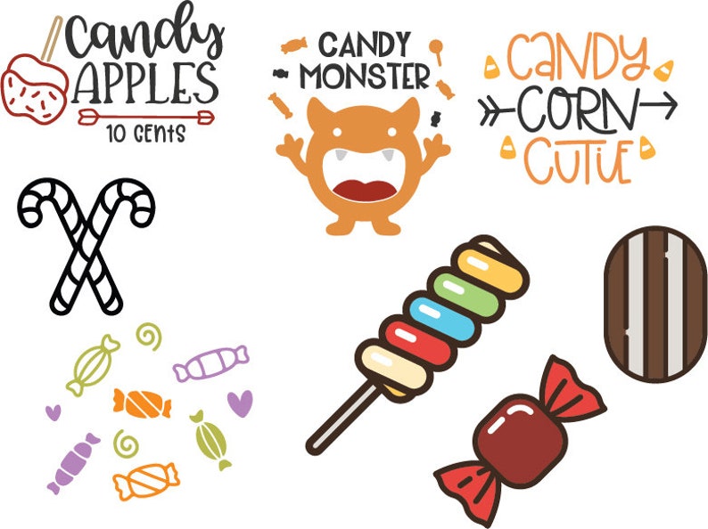 CANDY SVG PNG Clipartcandy Clip Artprintablelollipop - Etsy