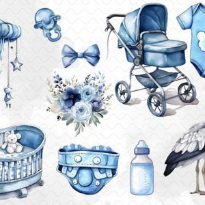 Baby Boy, Watercolor Clipart, Newborn Children PNG, Boy, Girl Nursery ...