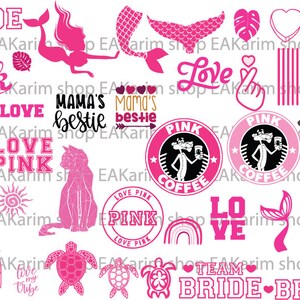 LOVE PINK SVG, Love Pink Svg Bundle, Love Pink Clipart, Pink Panther ...