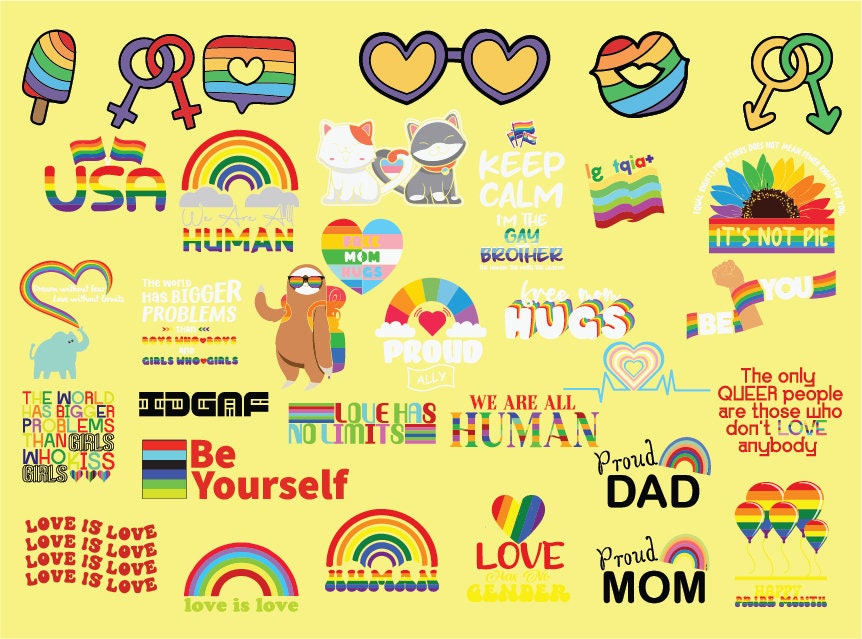 248 LGBTQ SVG Bundle, LGBT Svg, Pride Svg, Gay Pride Svg, Lgbt Quotes ...