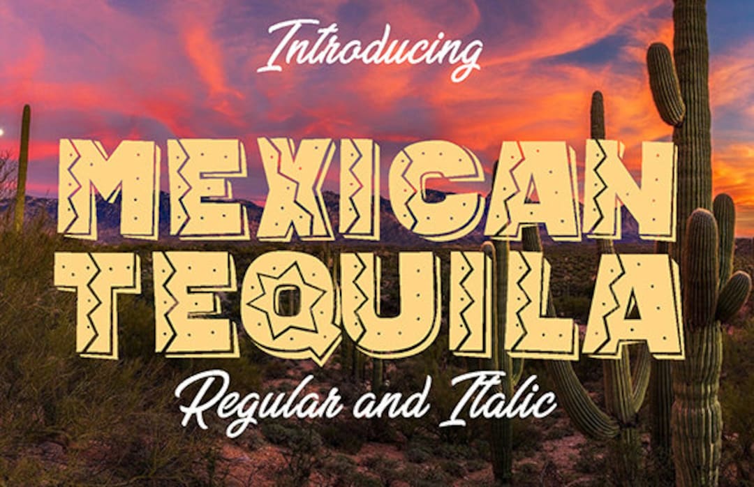 MEXICAN TEQUILA FONT Svg, Mexican Alphabet, Mexican Letters and Numbers ...