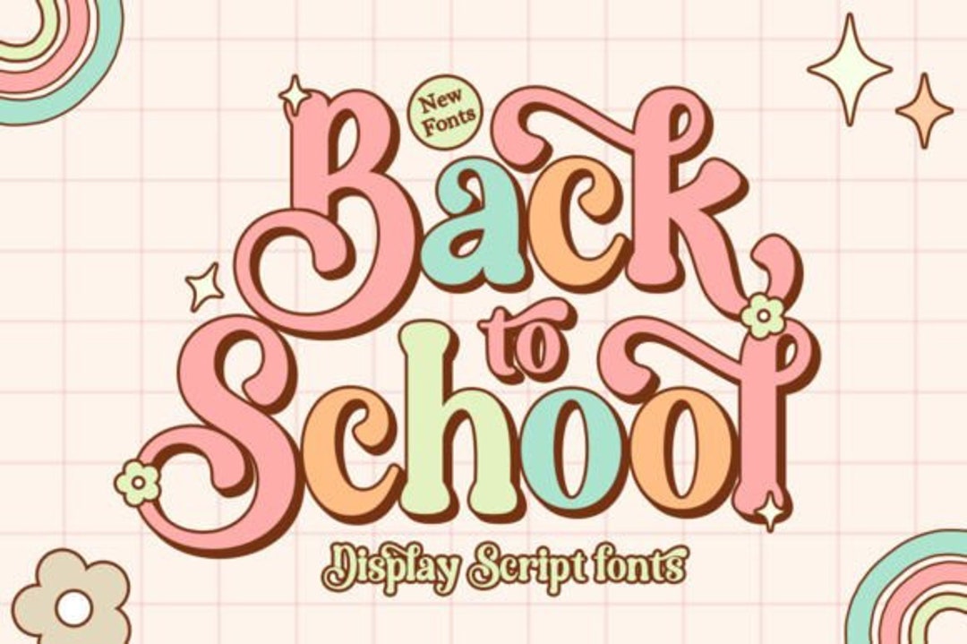 Back to School Font Svg, School Alphabet, School Letters and Numbers ...