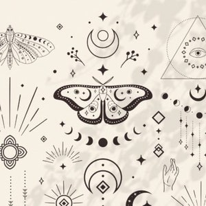 Divine Logo Elements, Mystic, Esoteric Elements, SVG and PNG Files ...