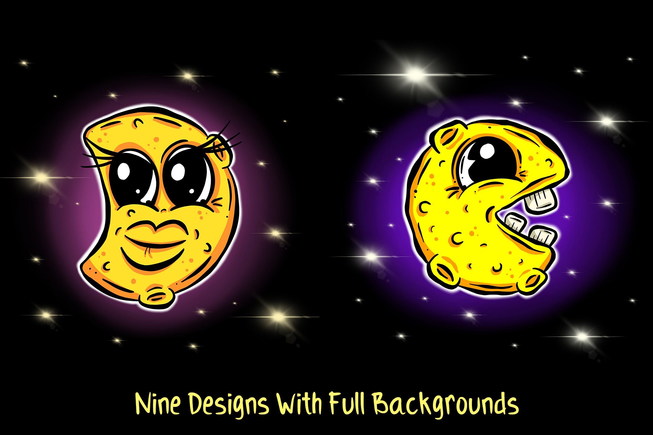 CARTOON MOON SVG | Cartoon Moon Png, Moon Silhouette | Cartoon Moon ...