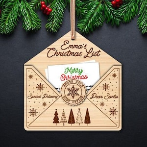 Letter to Santa Envelope SVG Bundle, Lasercut Dear Santa Decor, Santa ...