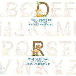 Woodland Alphabet Clipart, Letter Clip Art, Fog Forest, Commercial Use ...