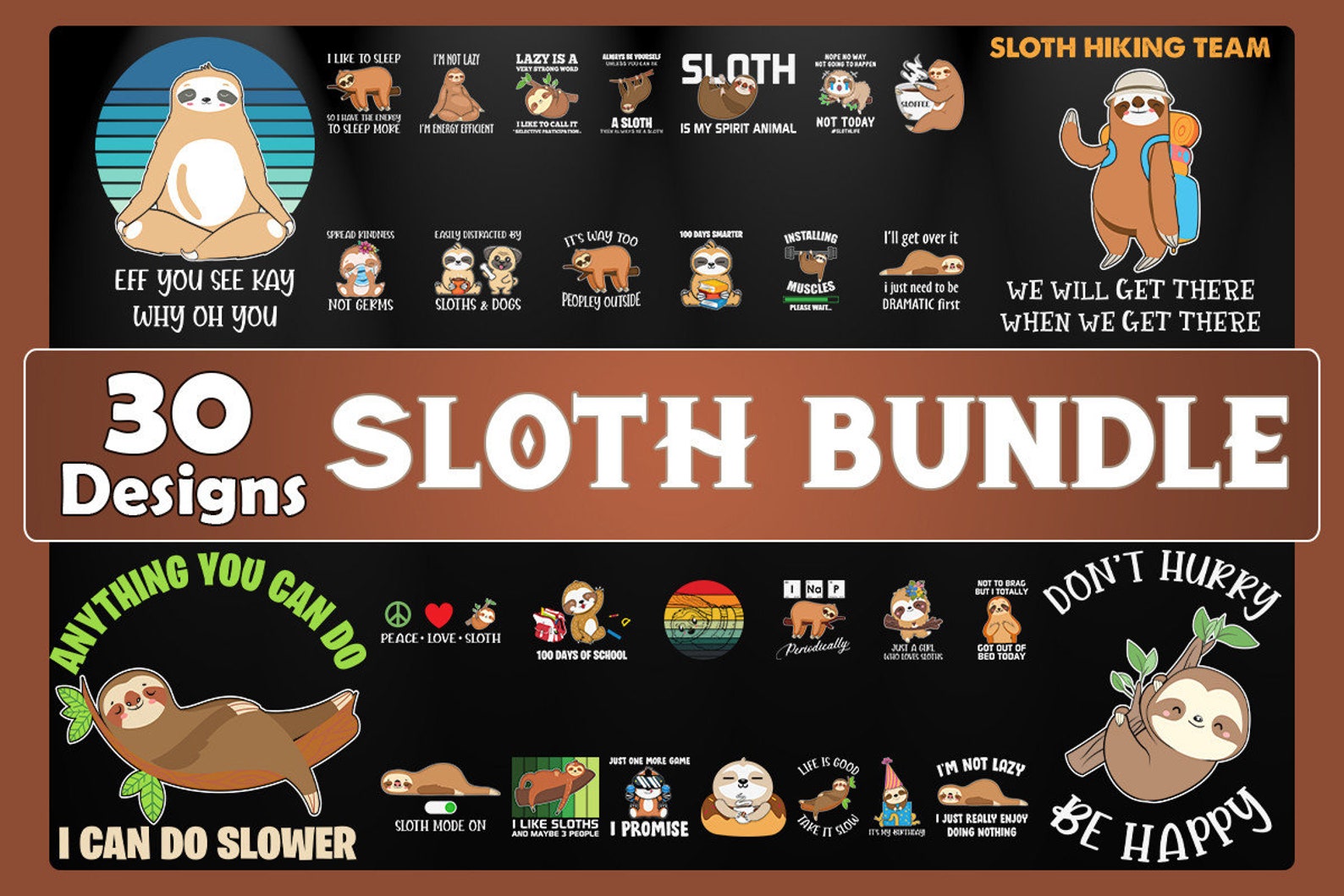 Sloth Svg Png Bundle, Sloth Png, Sloth Svg , Sloth Png Sublimation ...