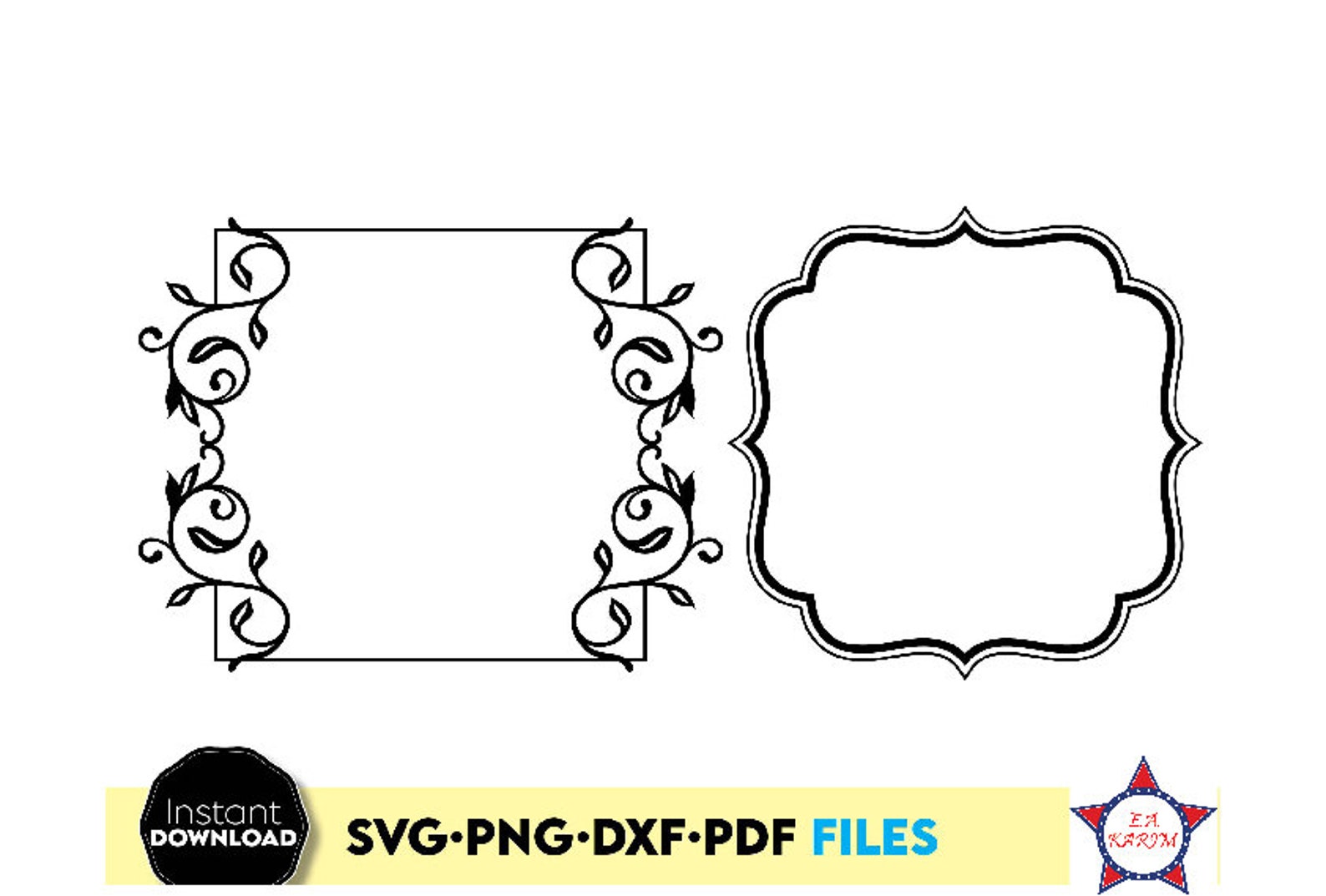 FRAME SVG Vintage, Frames SVG, Vintage Frames, Dividers Cut Files ...