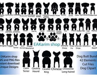 Dog Svg Bundle, Dog Butt Svg, Dog Paws Svg, Pet Svg, Dog Lover Svg ...