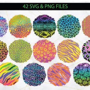42 ANIMAL PRINT, Colorful Animal Svg, Png, Animal Spots Svg, Leopards ...