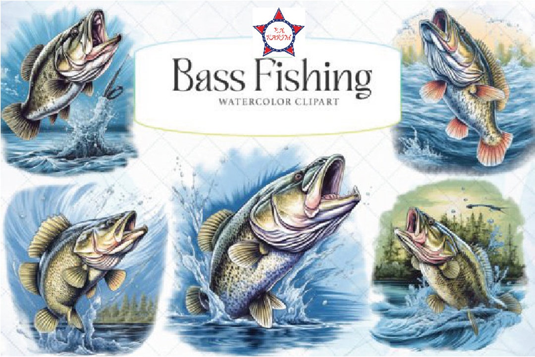 BASS FISHING, Sublimation Design, Printable Digital Download for T ...