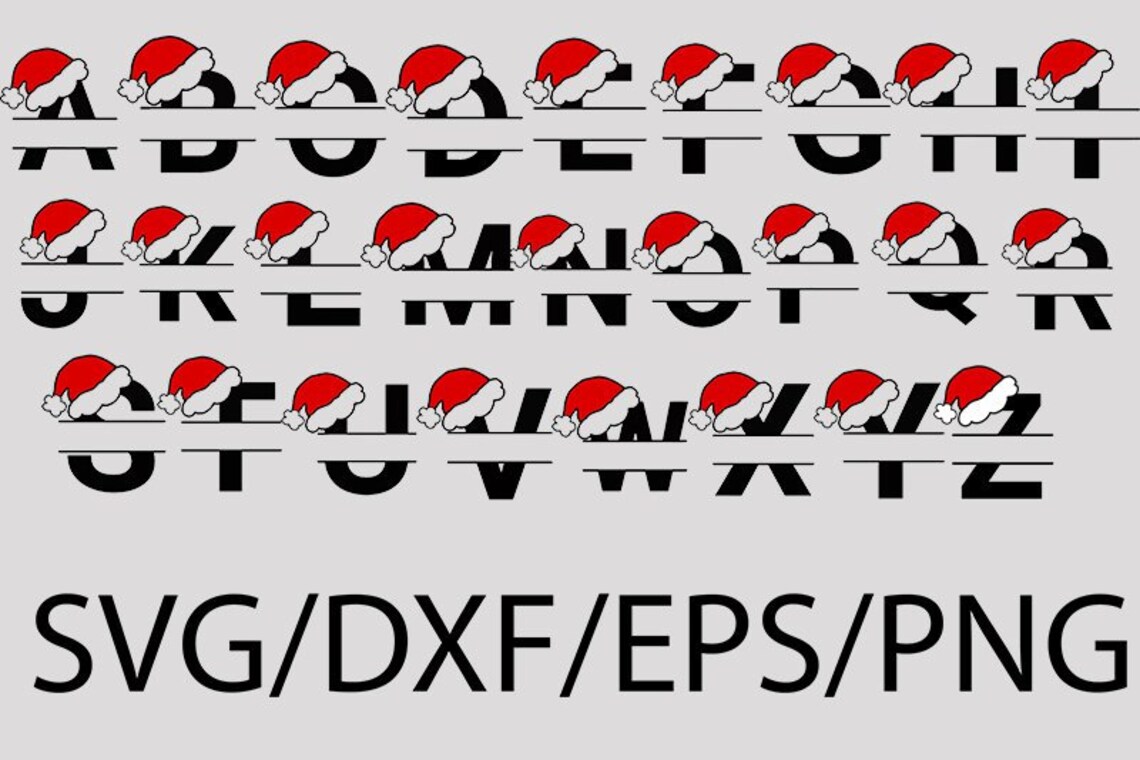 CHRISTMAS ALPHABET SVG Bundle, A-Z Letters Svg for Cricut, Silhouette ...