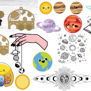 SOLAR SYSTEM SVG - Parade of Planets Cut File, Planet Svg Bundle, Outer ...